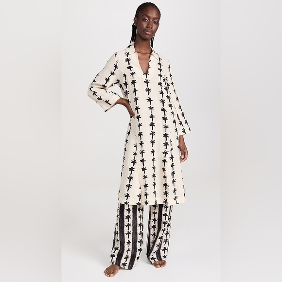 Desmond & Dempsey | Dresses | Desmond Dempsey Kaftan Midi Dress Palm ...